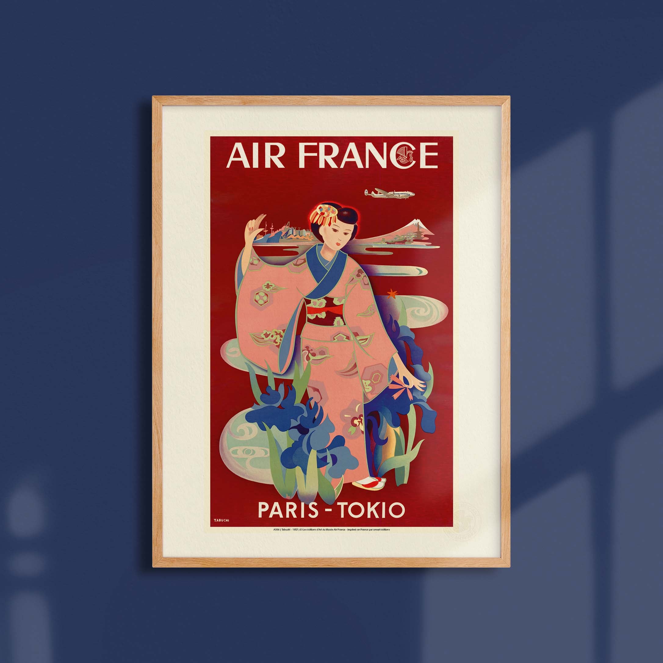 Poster Air France - Paris - Tokyo – oneart.fr
