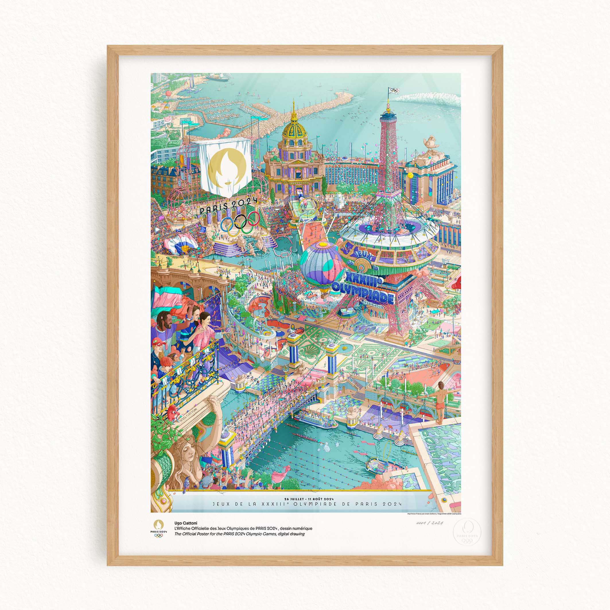 L’affiche officielle des Jeux Olympiques de Paris 2024 - couleur