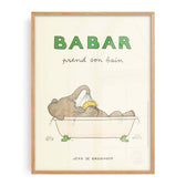 Affiche Babar prend son bain