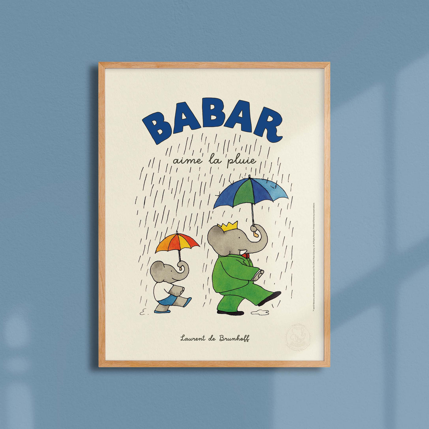Affiche Babar en avion
